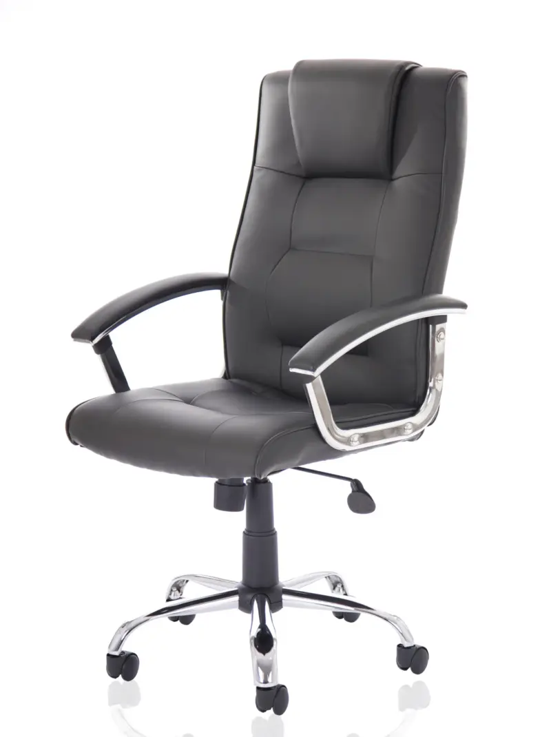Thrift High Back Executive Black Leather Office Chair with Arms - Smart ...