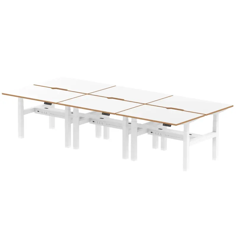 Oslo Air Back-to-Back Height Adjustable Bench Desk - Smart Image Furniture